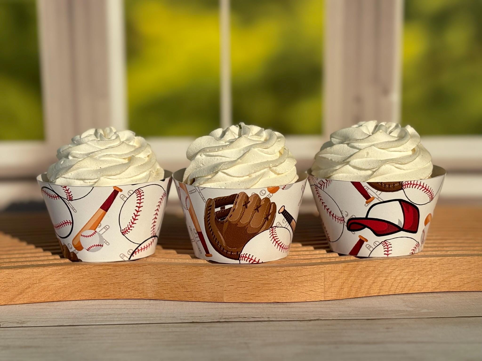 BASEBALL Printable Cupcake Wrappers / Sports Birthday Party Team - Etsy
