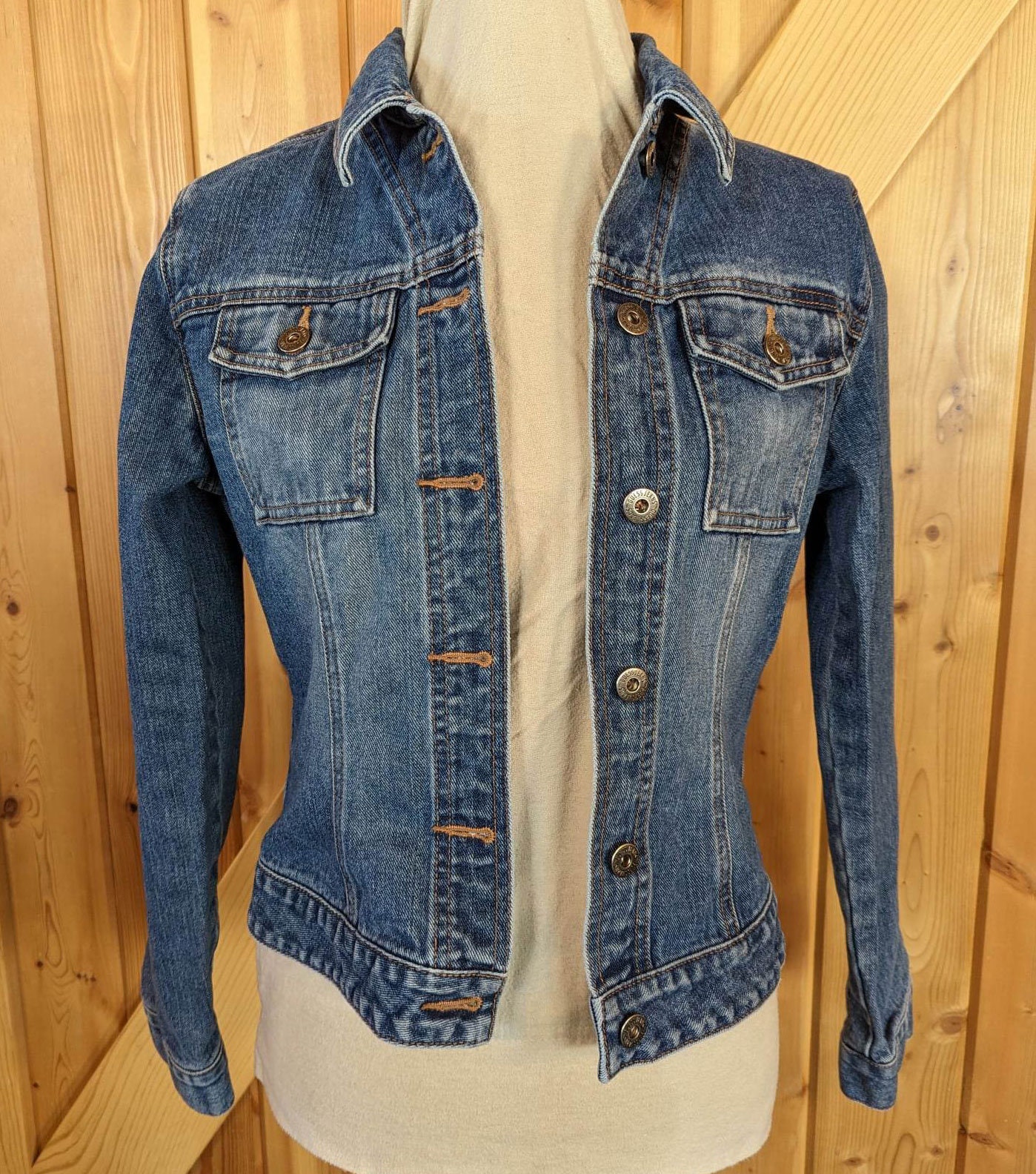 Western Denim Jacket, Curvy Fit Custom Cowgirl Jean Jacket, With ...