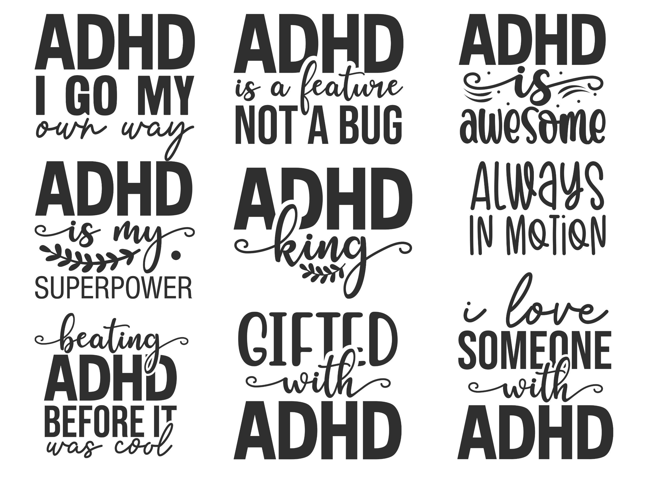 Adhd Stickeradhd Svgadhd Planneradhd Bundleadhd Digital - Etsy