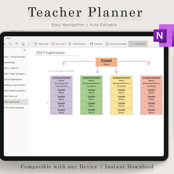 Onenote Template for School - Etsy
