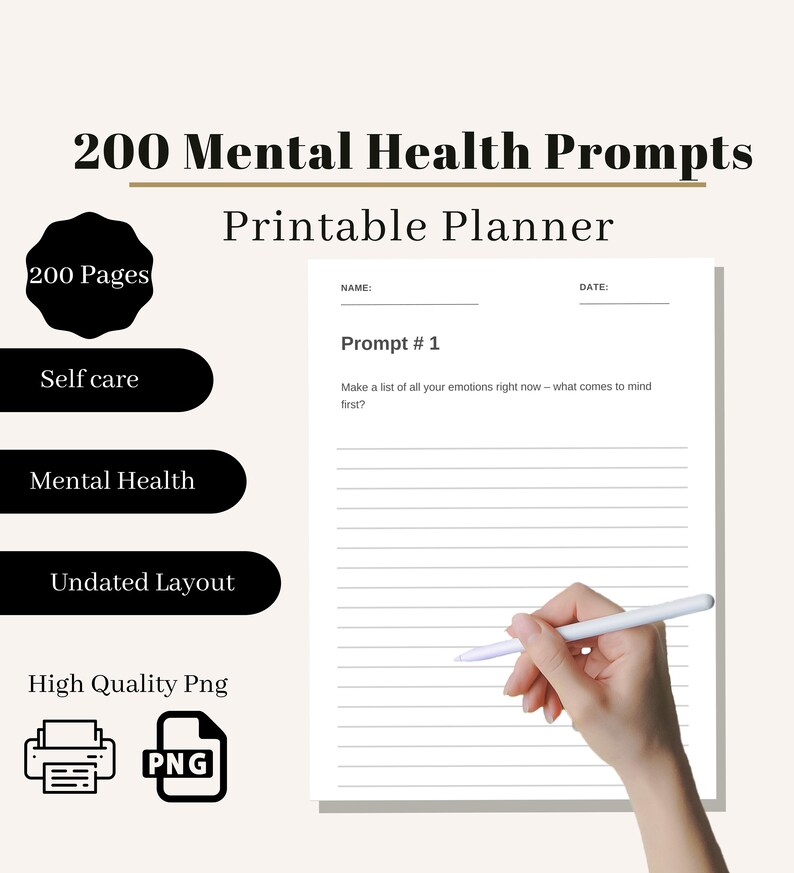 Mental Health Prompts, Deep Thought Prompts, Prompts Mental Health ...