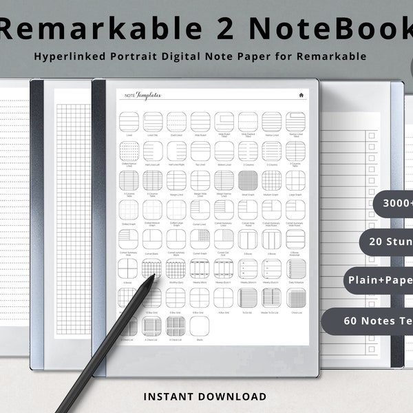 Remarkable 2 Meeting Template - Etsy Singapore