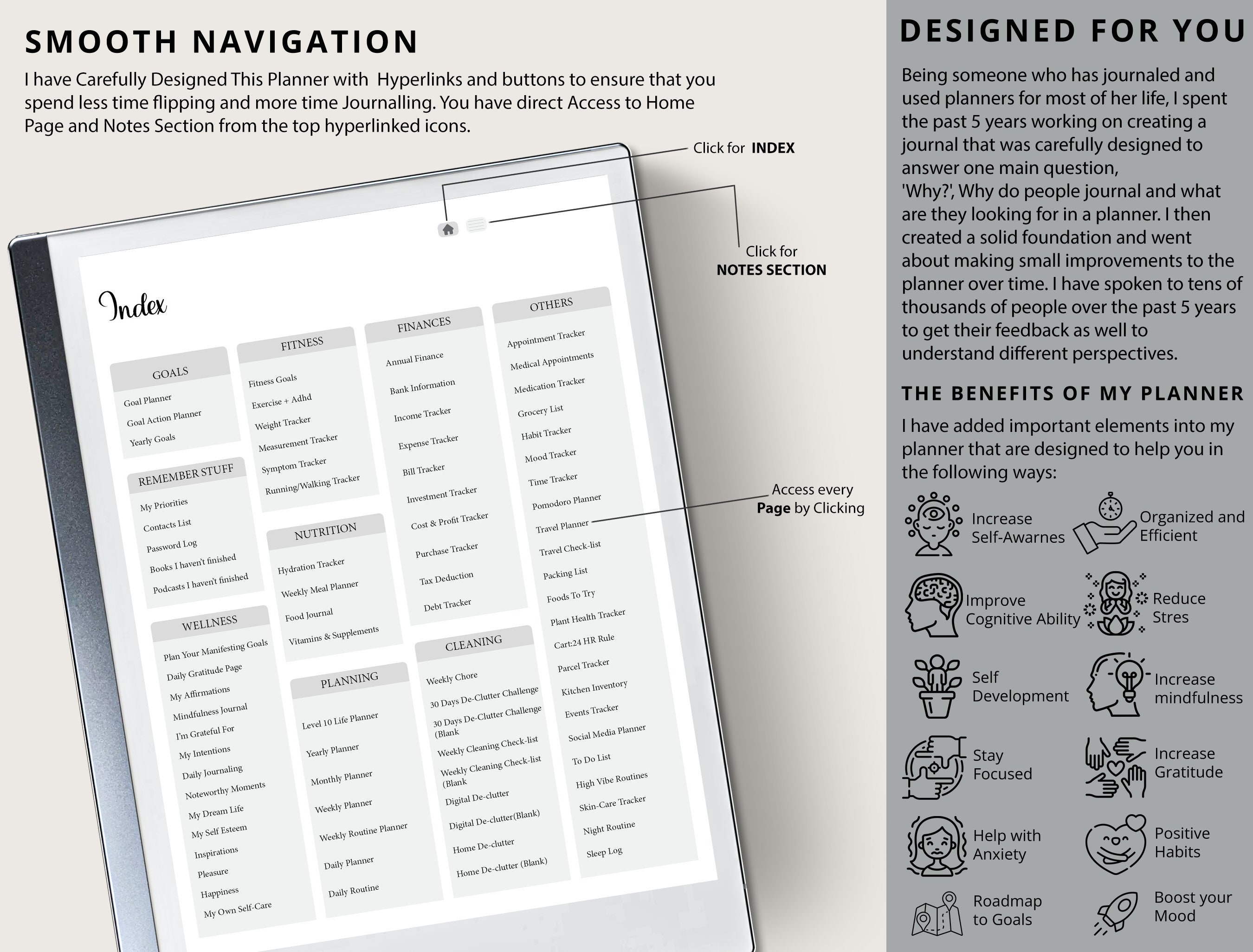 Remarkable 2 ADHD Life Planner Remarkable 2 Digital Life - Etsy