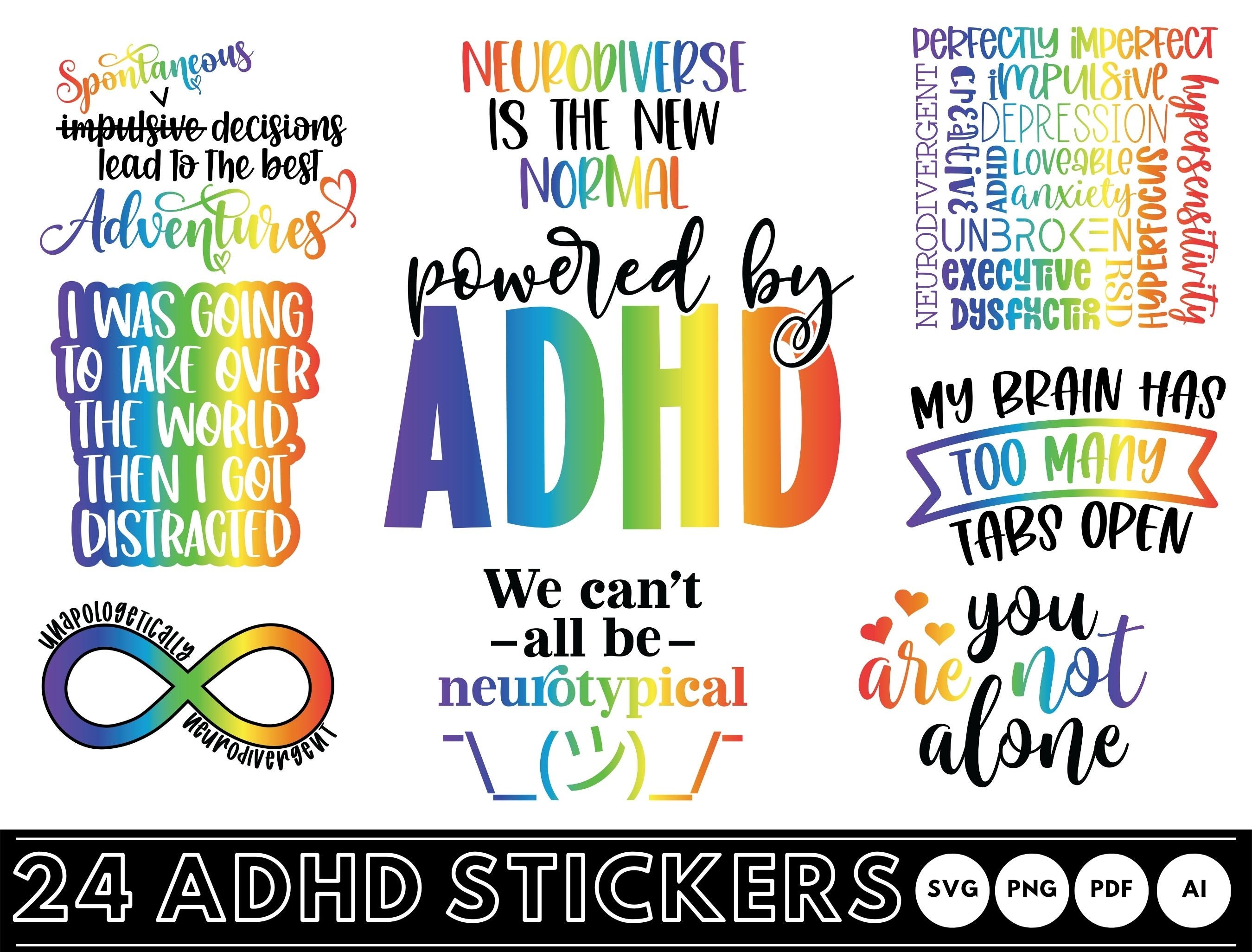 Adhd Sticker,adhd Svg,adhd Planner,adhd Bundle,adhd Digital Planner ...