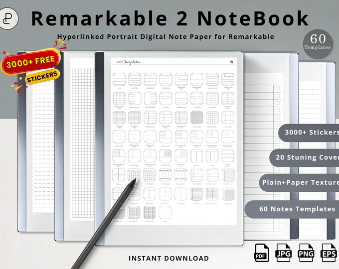 Eink Tablet Sticker Helper for Remarkable 2 & More Dozens of Planner ...