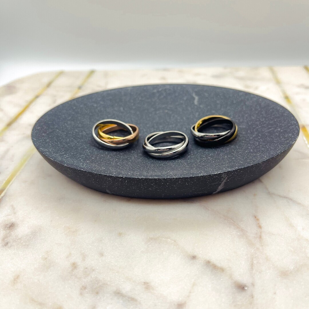 3-layer-sliding Worry Fidget Ring for Women Silver Waterproof - Etsy