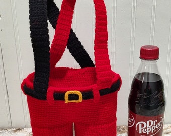 Crochet Santa Pants Gift Holder Pattern, It Can Be Used to Bring Warmth ...