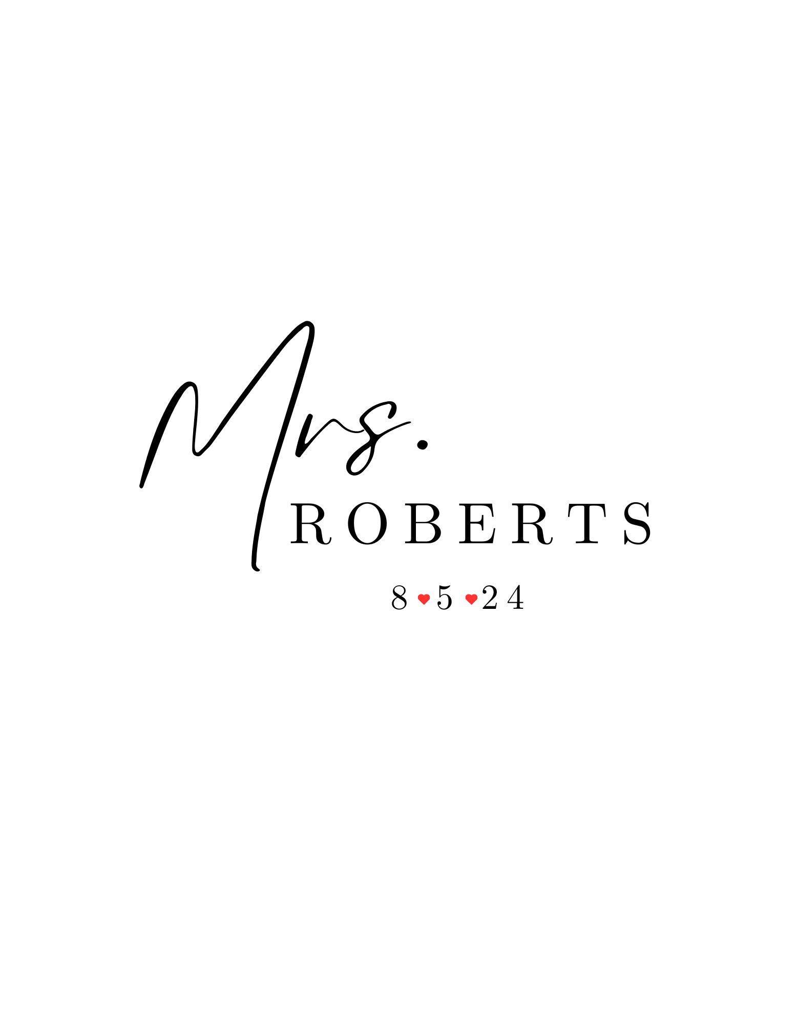 Mrs. Customizable Name SVG Wedding Date Download Personalize Your ...