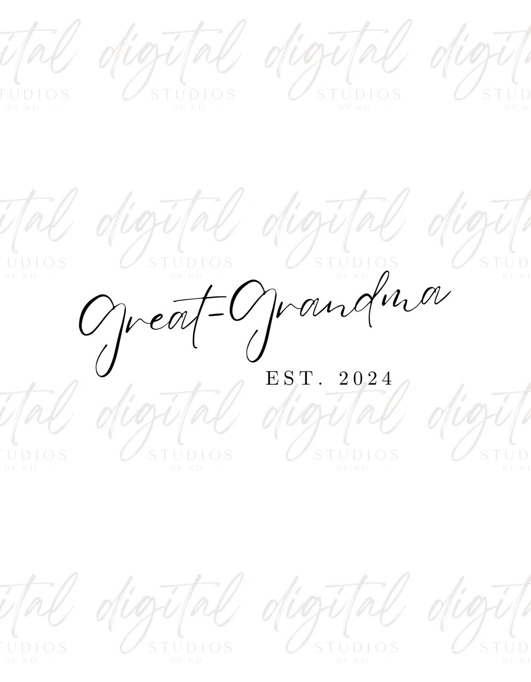 Great-grandma Est 2024 SVG PNG JPG and More Digital - Etsy Australia