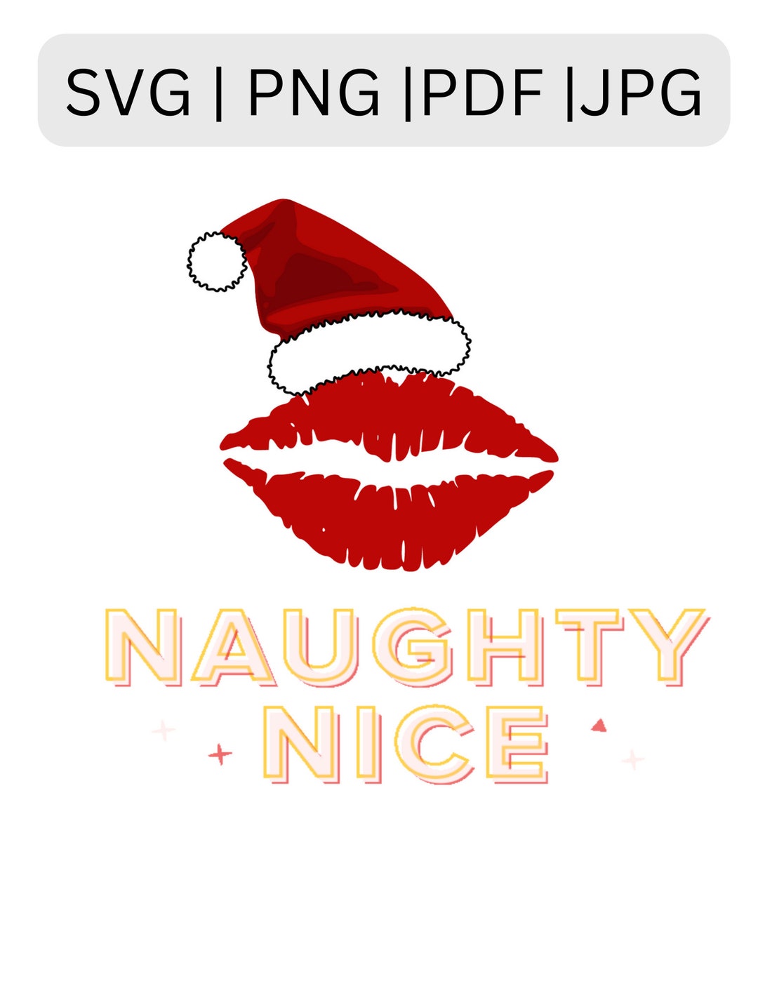 Naughty Nice Christmas SVG, JPG, PNG - Etsy