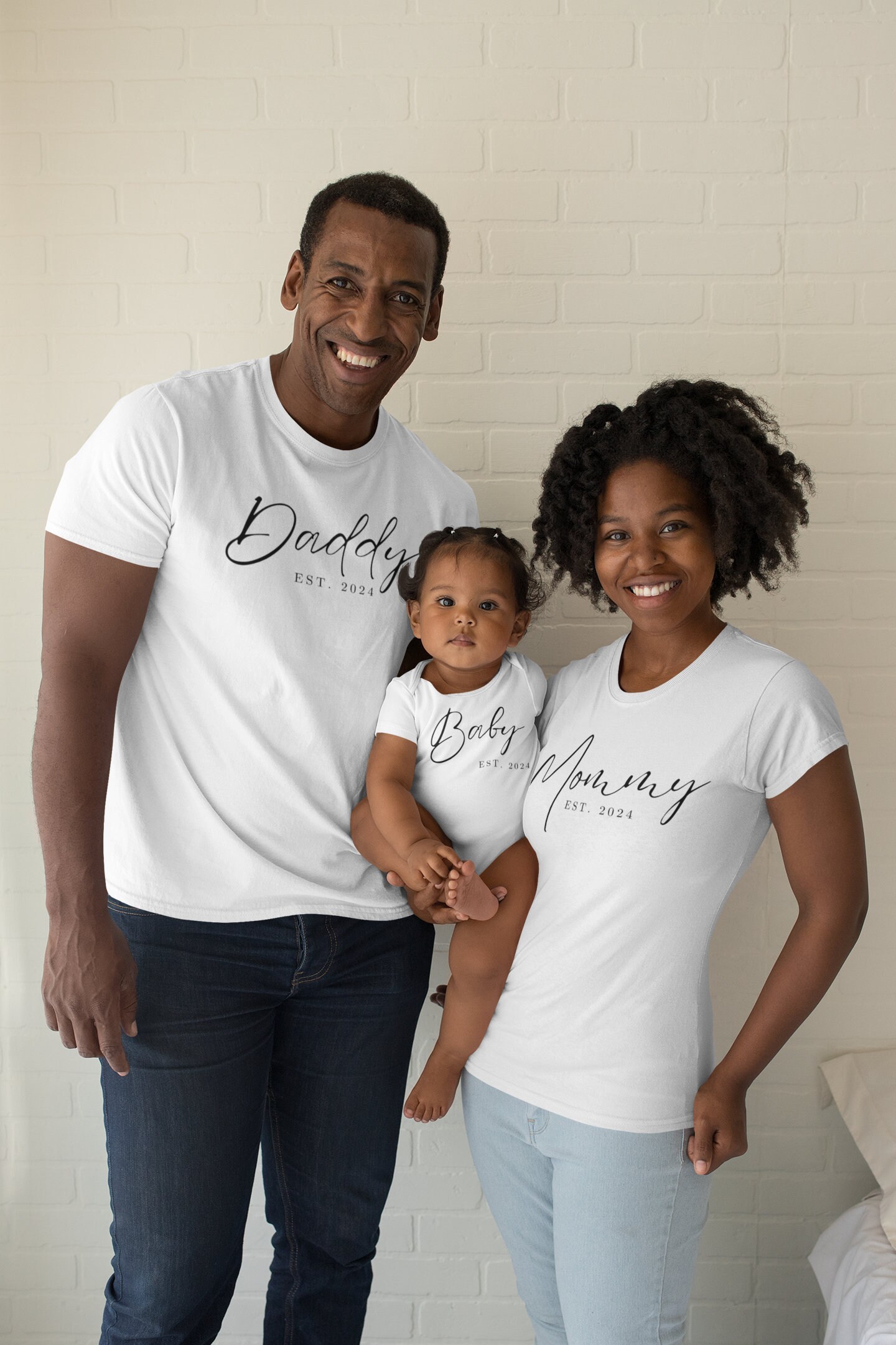 Mommy Est. 2024 and Daddy Est. 2024 and Baby Est. 2024 Bundle SVG, PNG ...