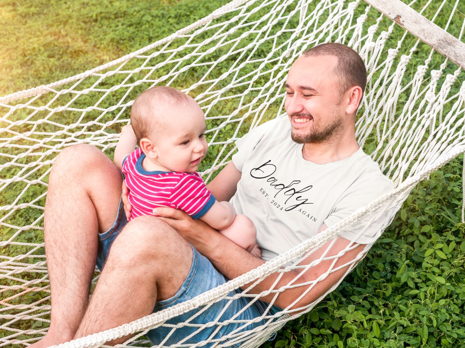 Daddy Again Est. 2024 SVG, PNG, JPG, and More Baby Announcement Digital ...