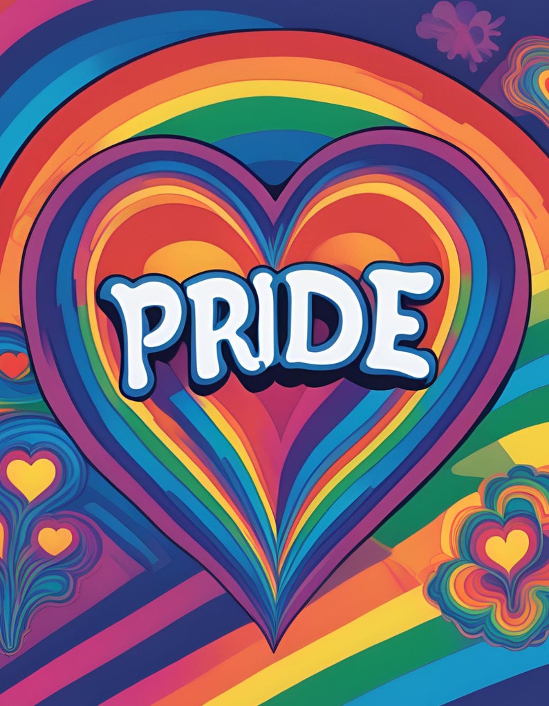 Pride Rainbow Heart - Etsy