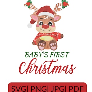 Baby's First Christmas SVG - Etsy