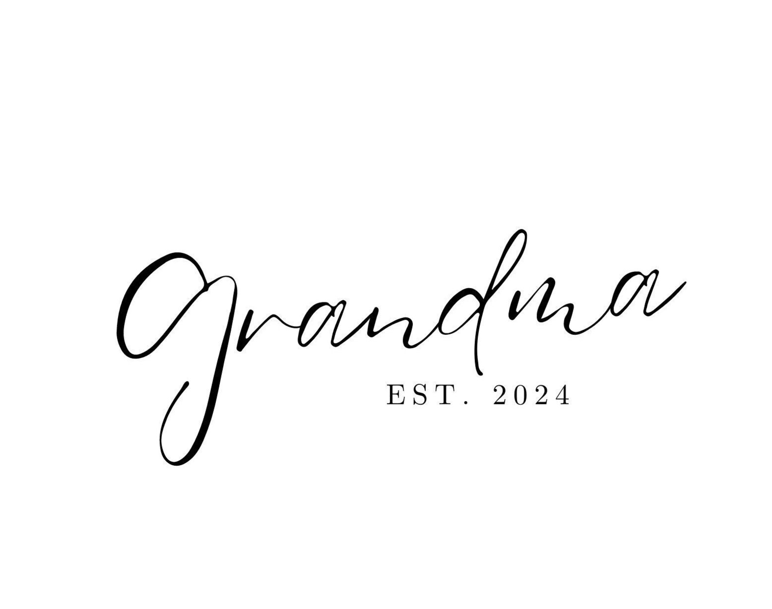 Grandma Est 2024 SVG, PNG, JPG and More Digital Download, Grandma Gift ...