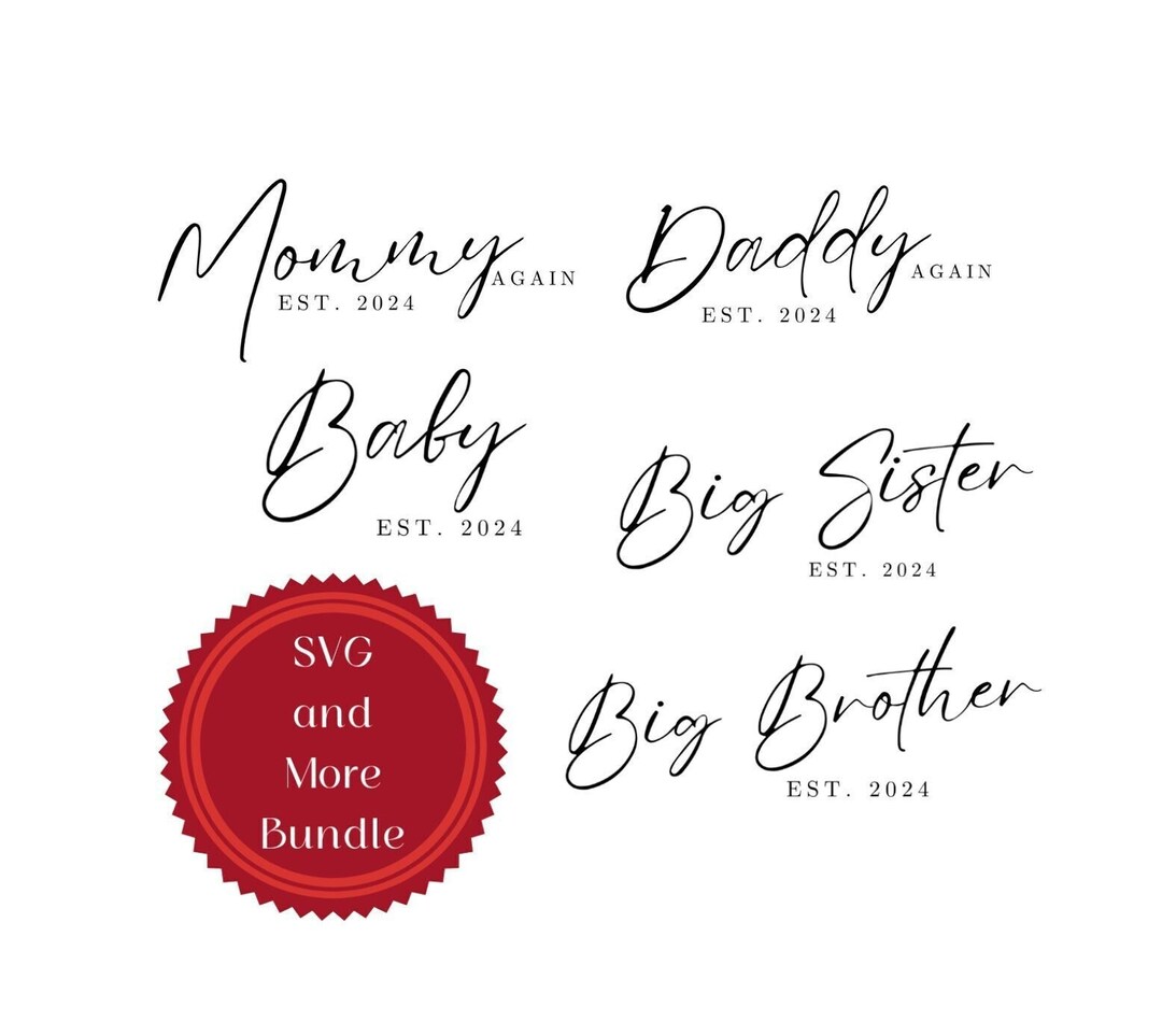 Mommy Again Est 2024, Daddy Againest 2024, Baby Est 2024, Big Brother ...