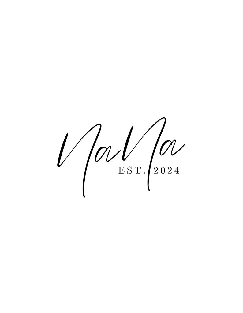 Nana Est. 2024 SVG, PNG,JPG and More Baby Announcement, Digital ...