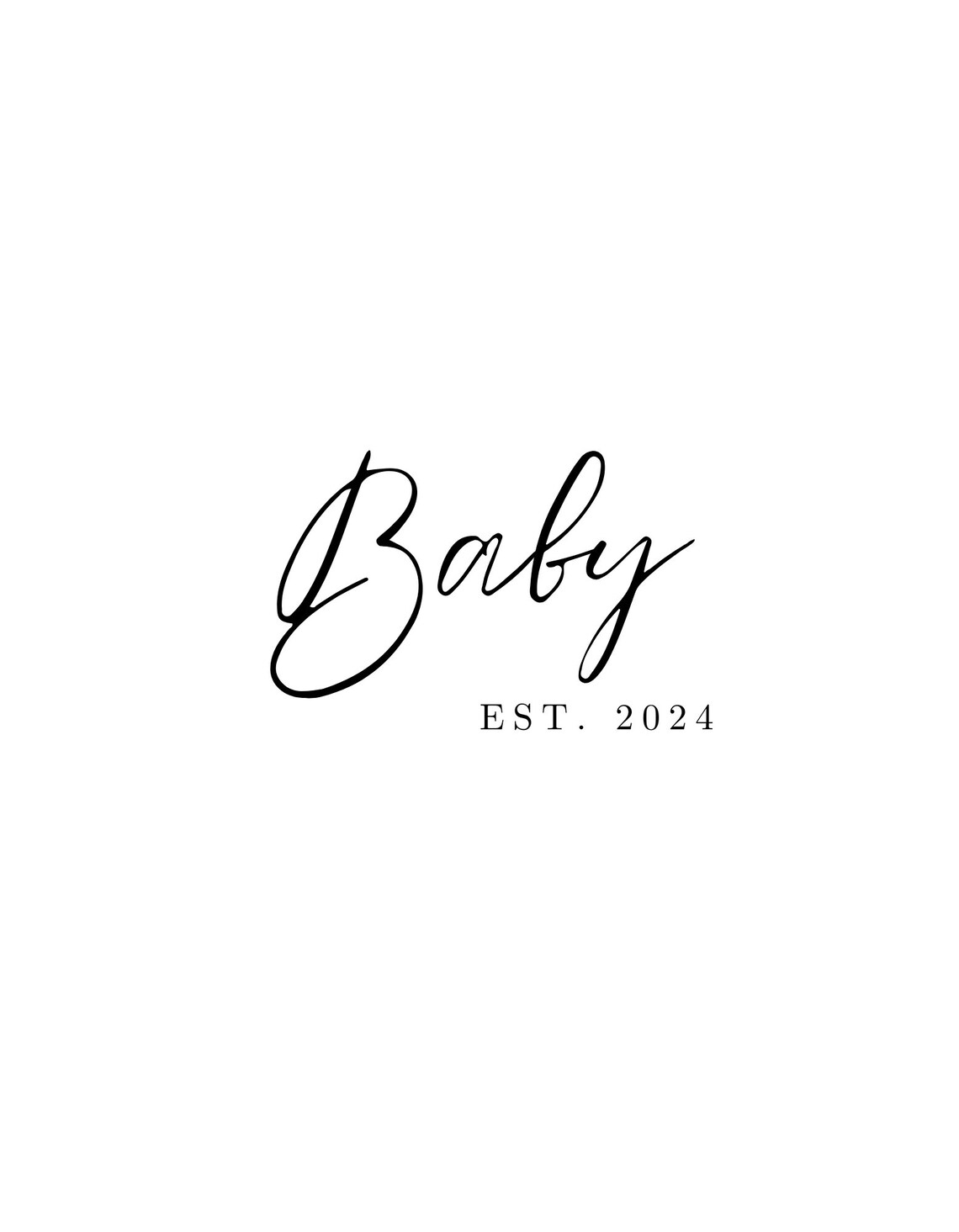 Mommy Est. 2024 and Daddy Est. 2024 and Baby Est. 2024 Bundle SVG, PNG ...
