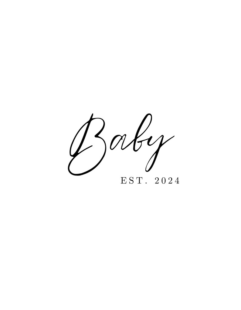 Mommy Est. 2024 and Daddy Est. 2024 and Baby Est. 2024 Bundle SVG, PNG ...