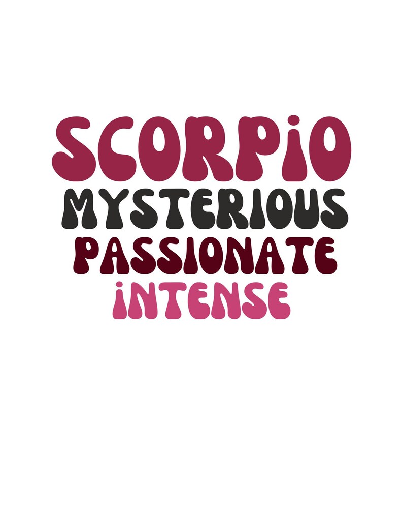 Scorpio Retro Zodiac SVG, PNG, PDF and More Digital Download, Digital ...