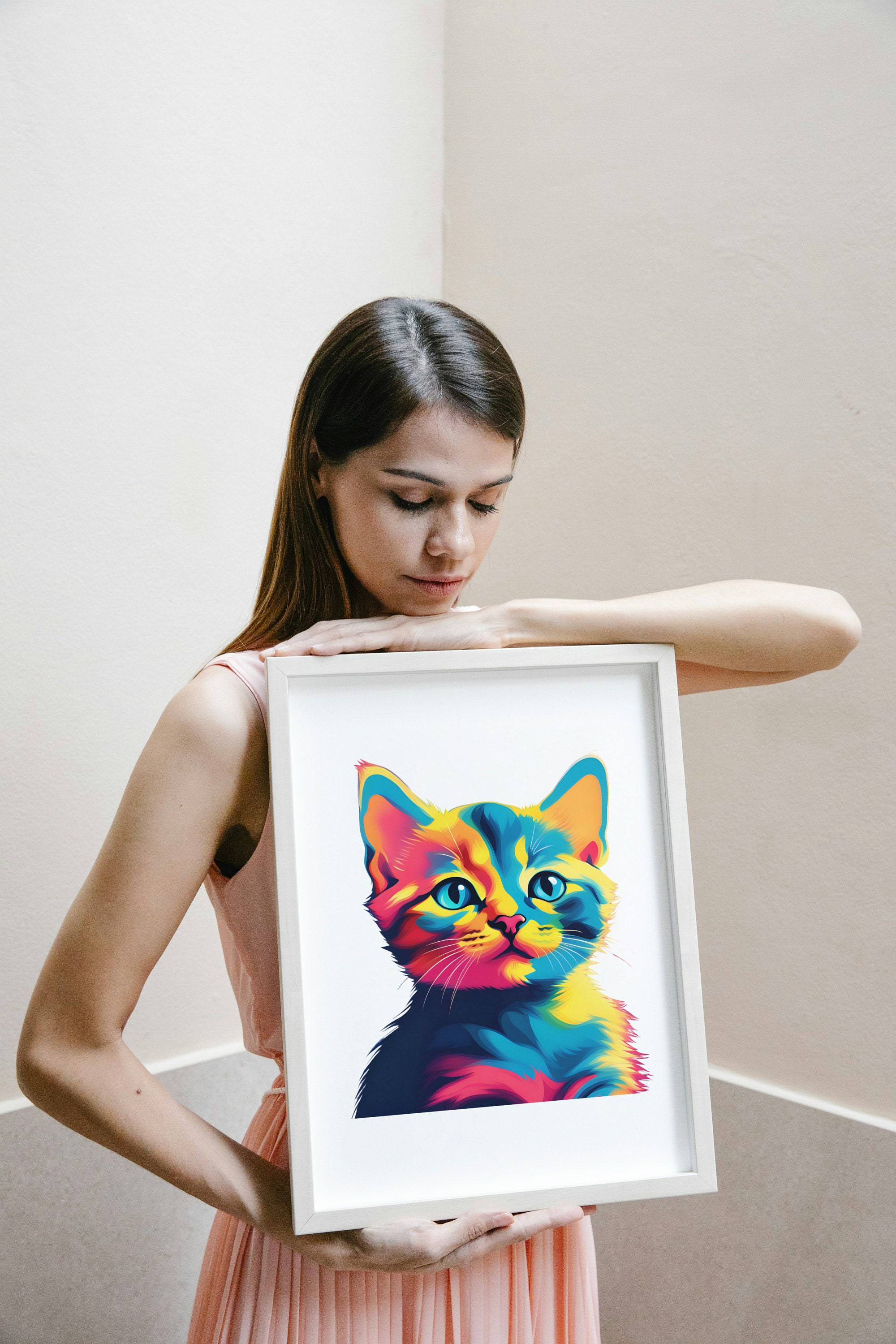 Pretty Kitten Pop Art SVG, PNG, JPG and More Digital Download, Digital ...