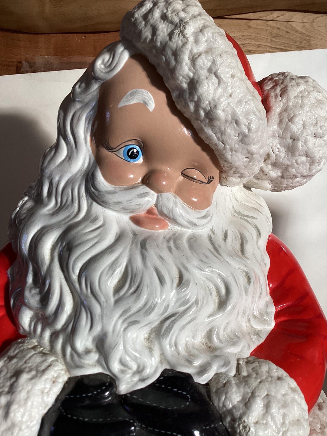 Vtg Atlantic Mold Ceramic Winking Santa Claus - Etsy