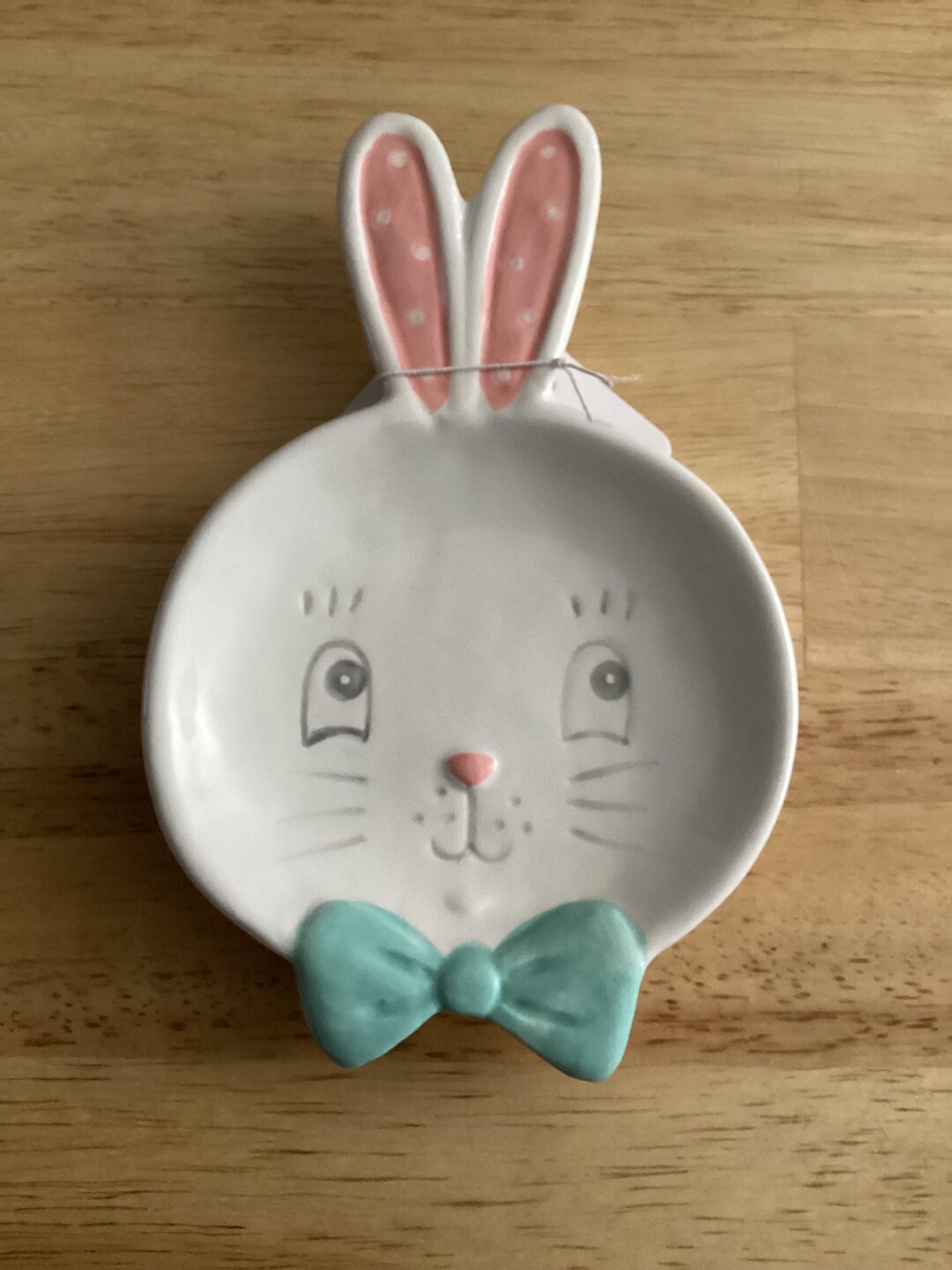 Johanna Parker Transpac Easter Blue Bow Tie Dottie Bunny Spoon Rest NWT ...