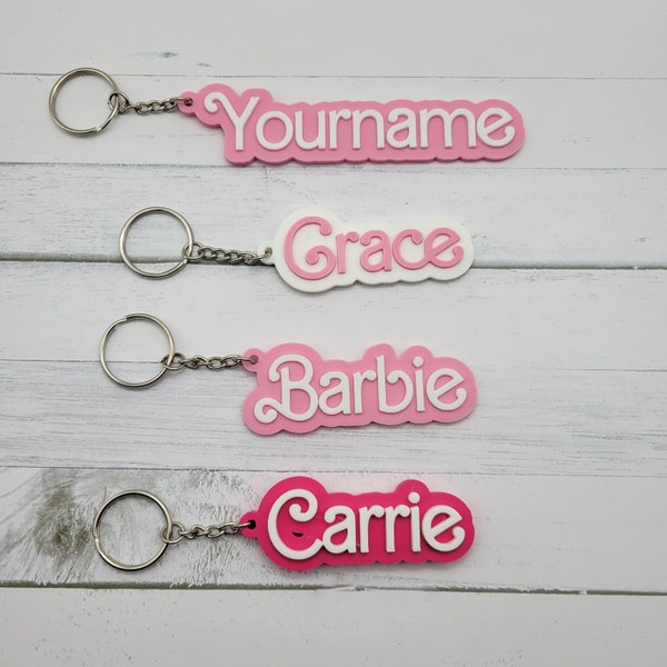 Barbie Personalized Key Chain - Etsy