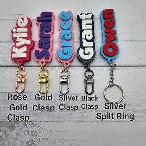 Custom Personalized Name Keychain Bag Tag Keyring Name Tag Lunchbox Tag ...