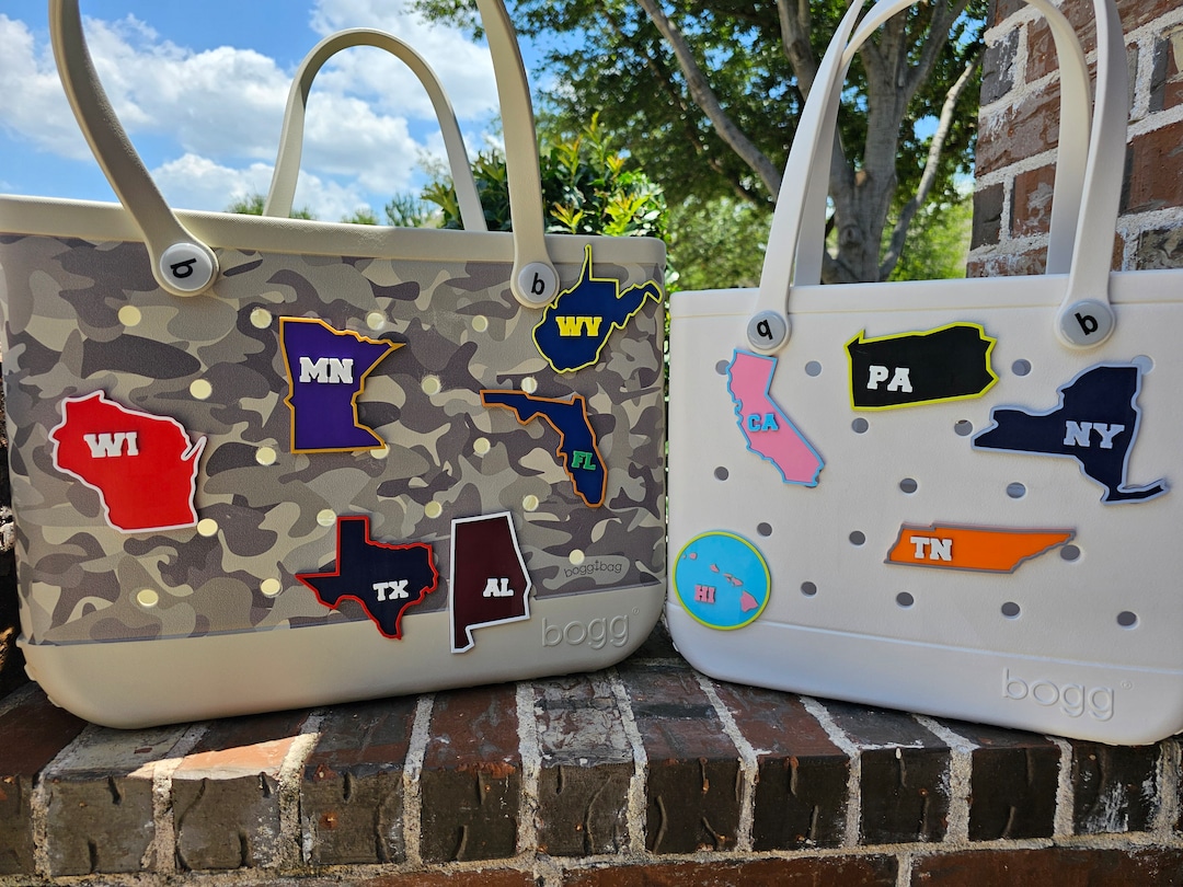 3D Printed Custom State Bag Charms, Bag Accessories, Pool Bag Charms ...