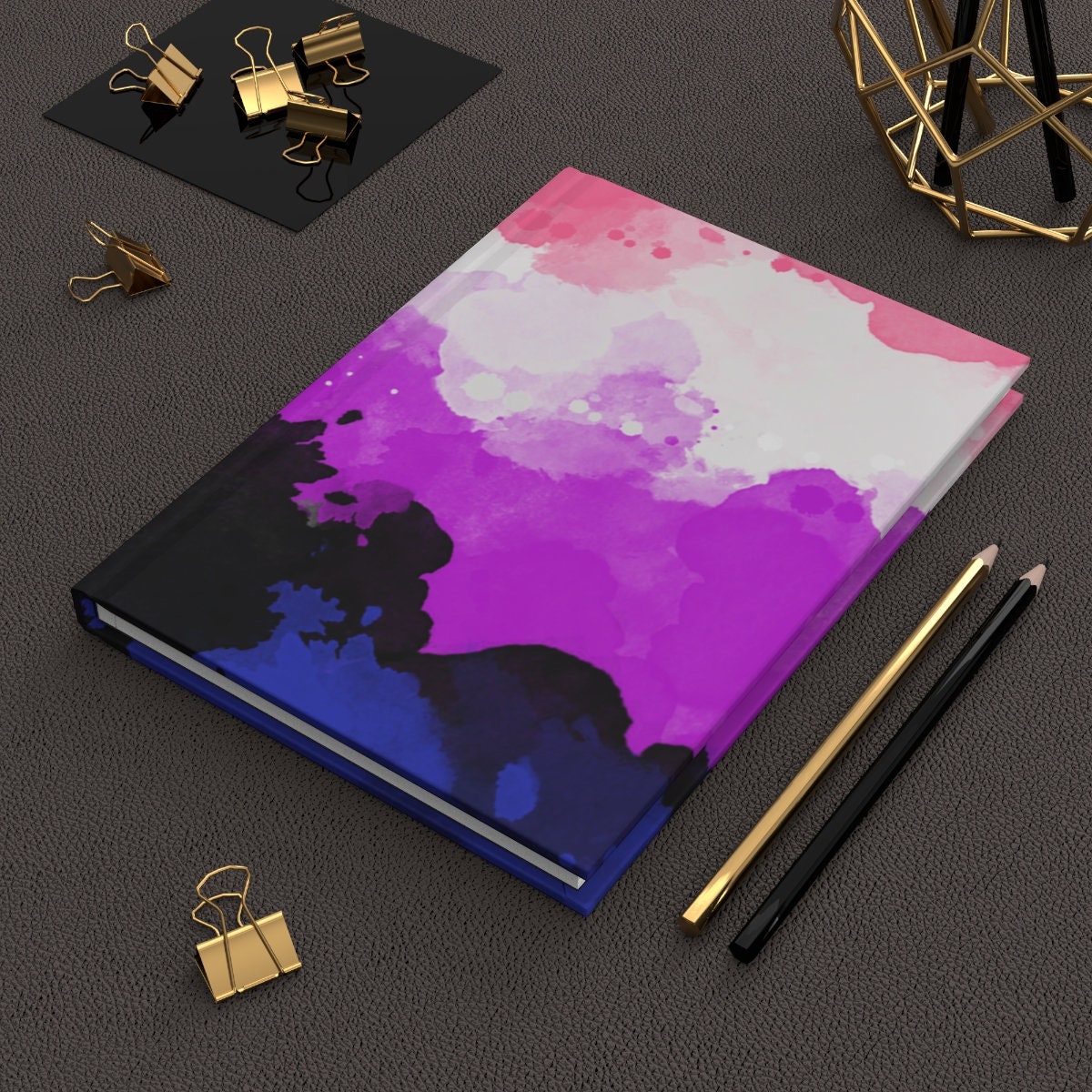 Gender Fluid Pride Flag Paint Splatter Hardcover Journal Matte, Gift ...