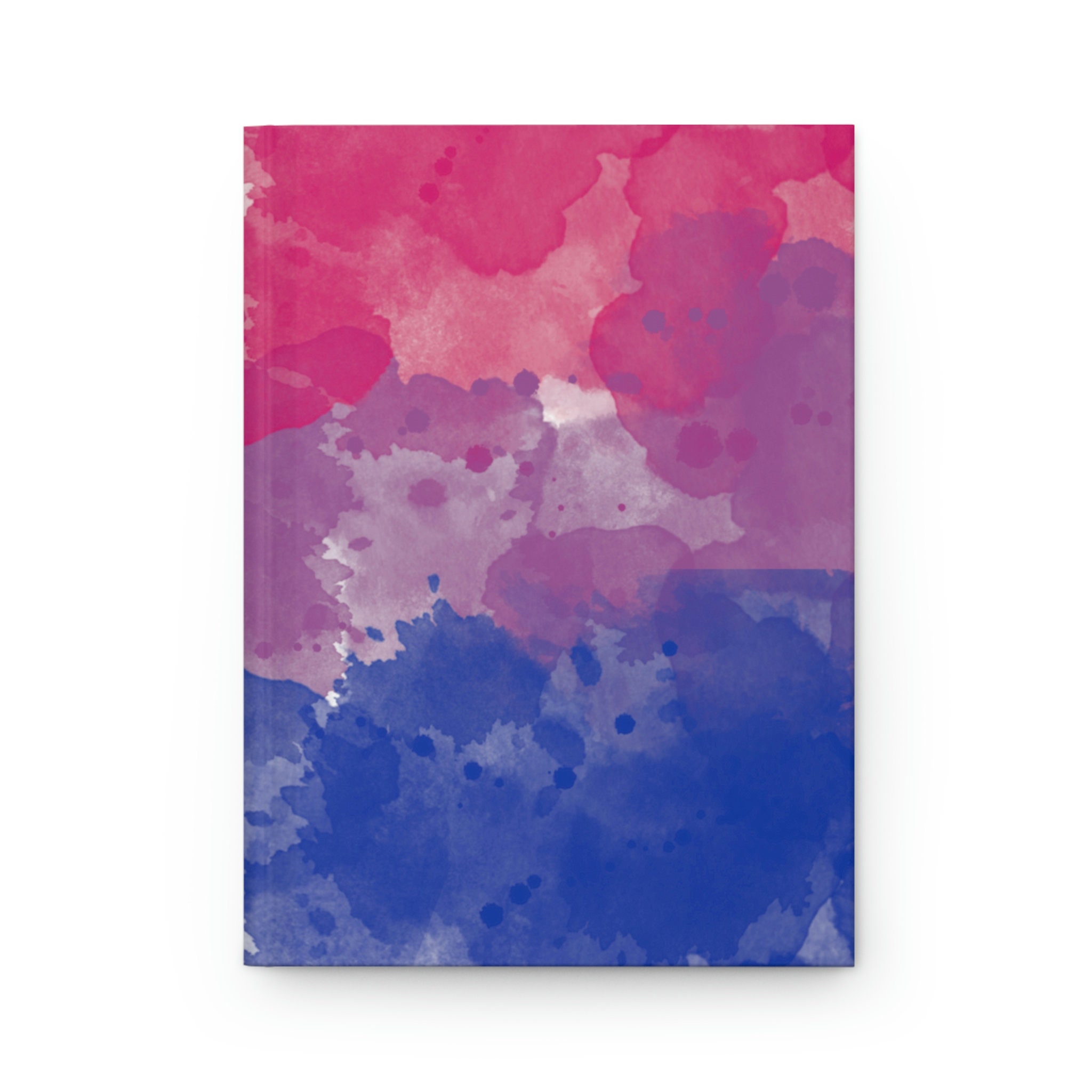 Bisexual Pride Flag Paint Splatter Hardcover Journal Matte Gift for Bi ...