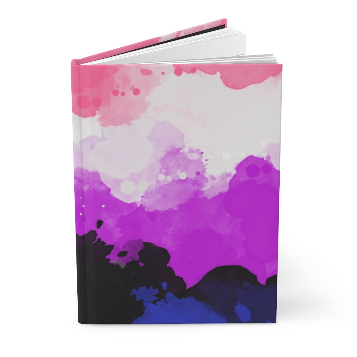 Gender Fluid Pride Flag Paint Splatter Hardcover Journal Matte, Gift ...