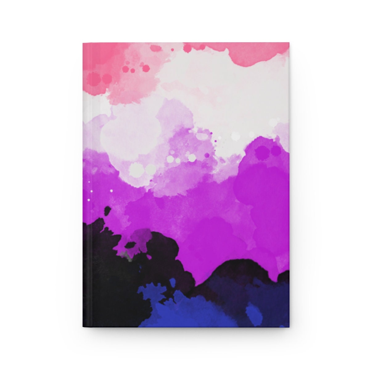 Gender Fluid Pride Flag Paint Splatter Hardcover Journal Matte, Gift ...