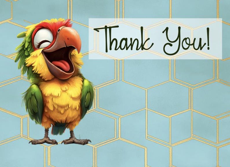 Thank You - PRINTABLE 5x7 Inch Card - Say Thanks With a Card! - Etsy