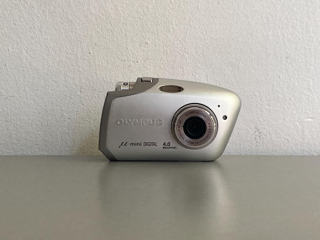 Complete Set, Olympus Mju Mini Digital Silver Digicam, Tested, Working ...