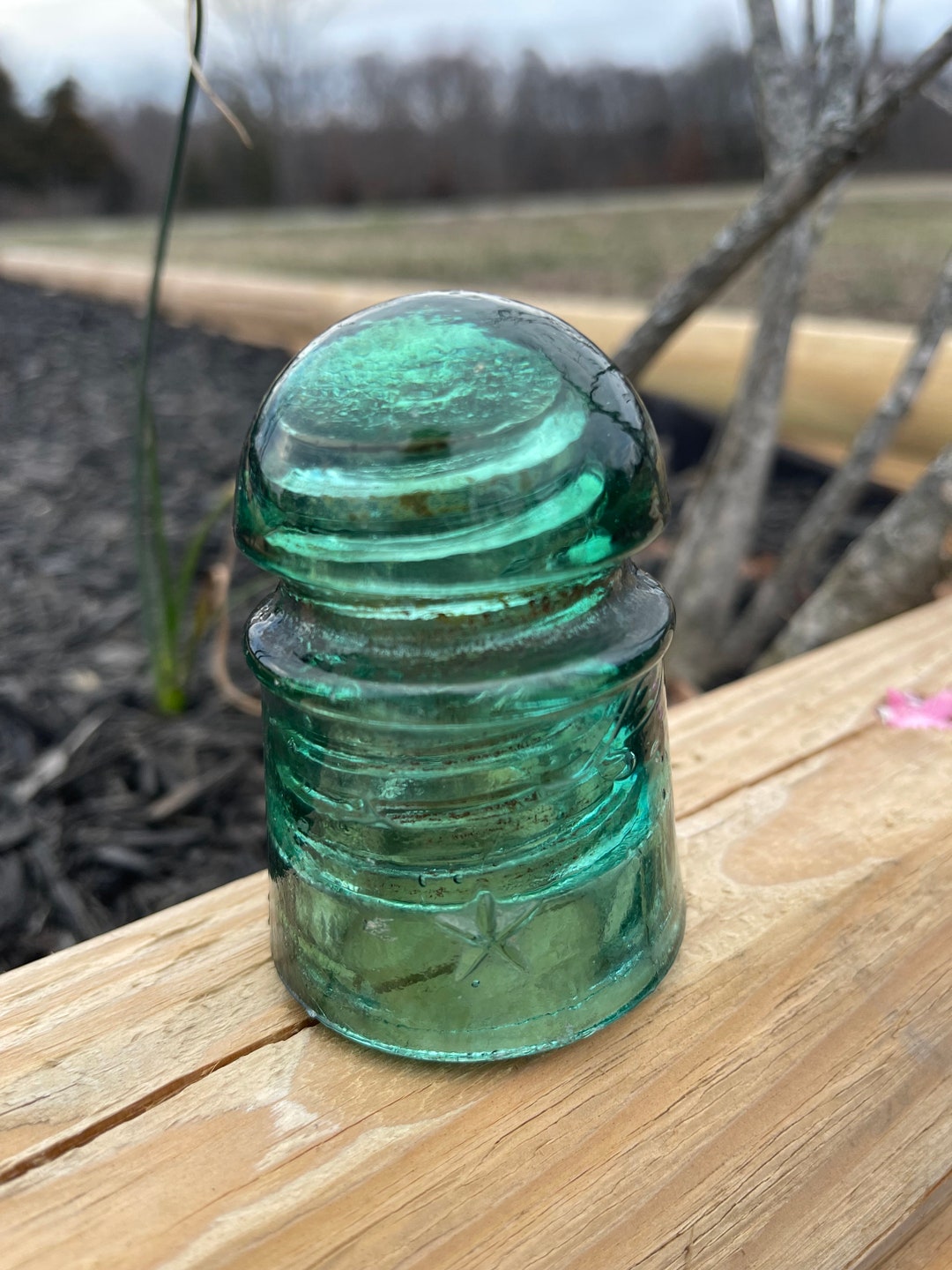 Antique Glass Insulator Star With Five Points Aqua Green - Etsy