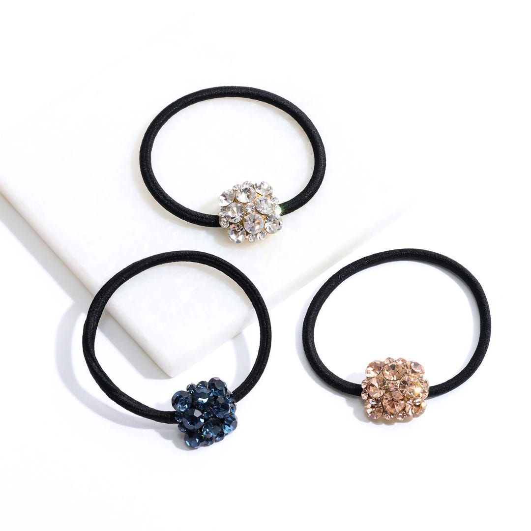 Colorful Hair Tie Bracelet Sparkly Ponytail Holders Hair Accessory 1 ...