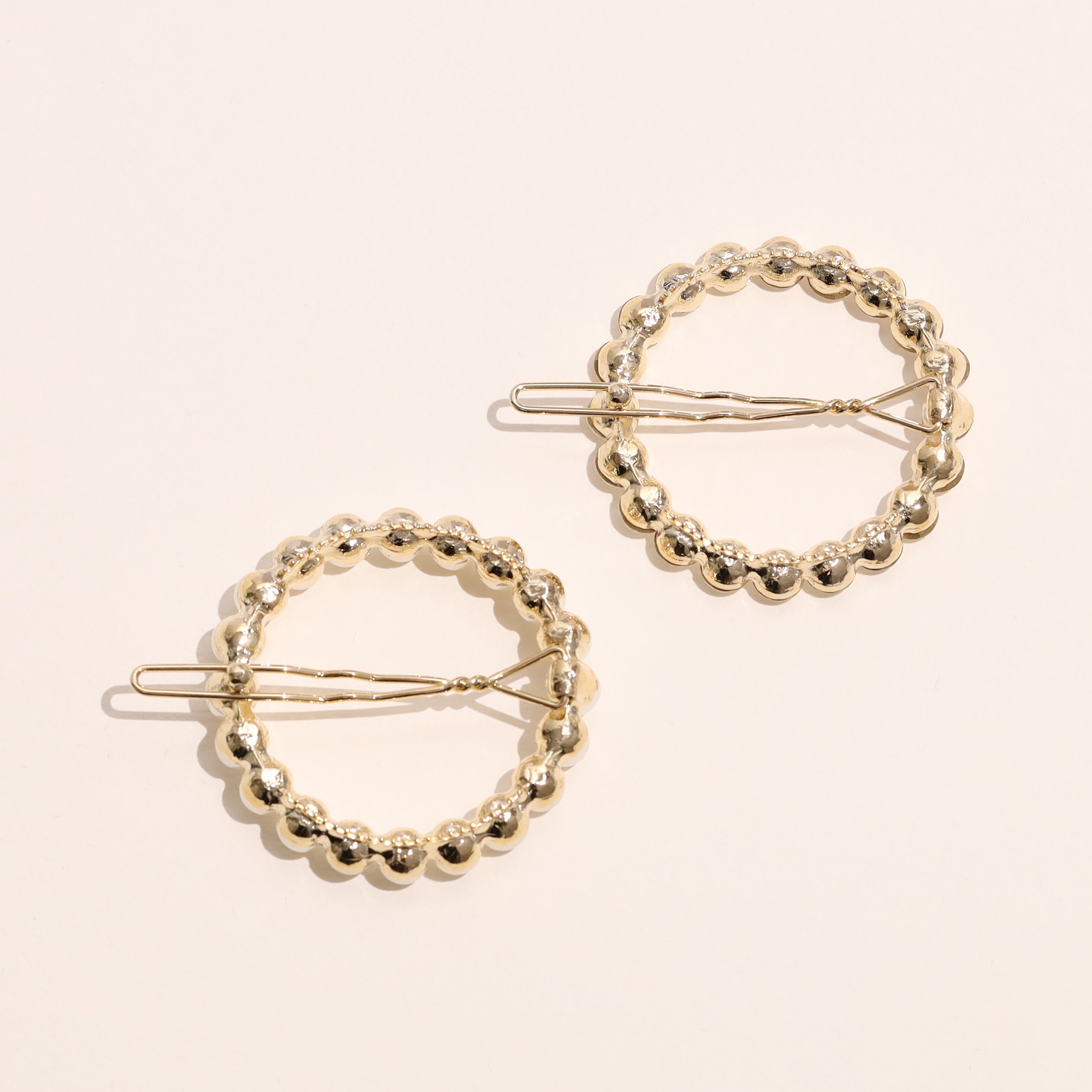 Round Crystal Barrette, Circle Hair Clip, Rhinestone Hair Barrette ...