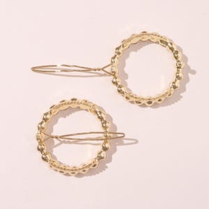 Pearl Hair Barrette Round Pearl Hair Clip Circle Barrettes Minimalist ...