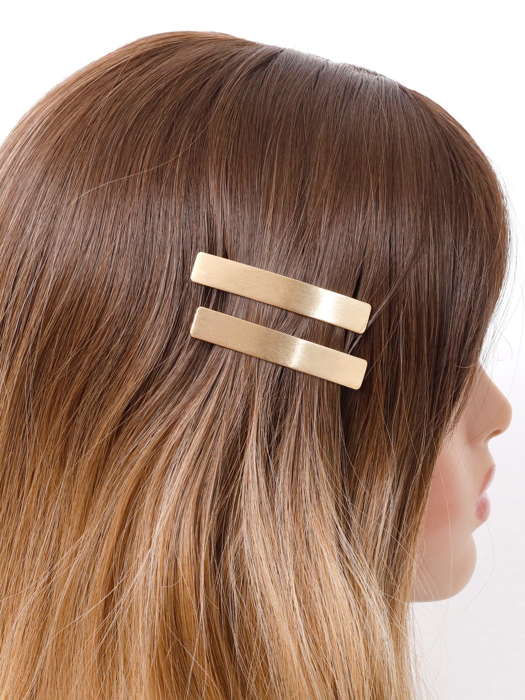 Gold Hair Barrettes Small Metal French Hair Clips Set of 2 - Etsy
