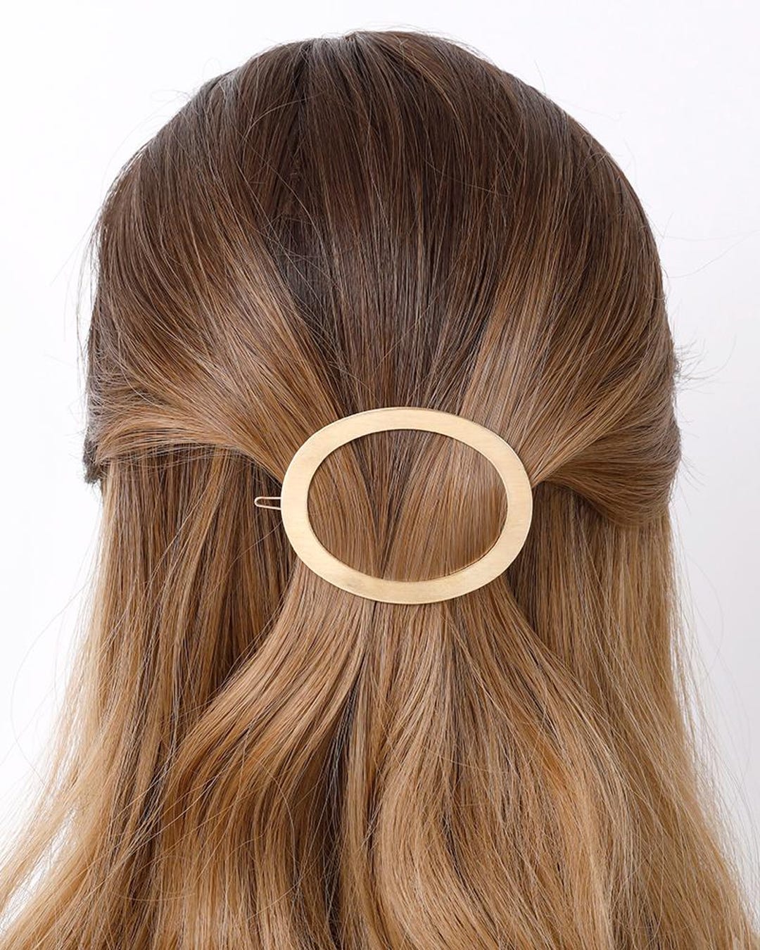 Oval Hair Clips Gold Hair Barrettes Everyday Hair Accessories ...