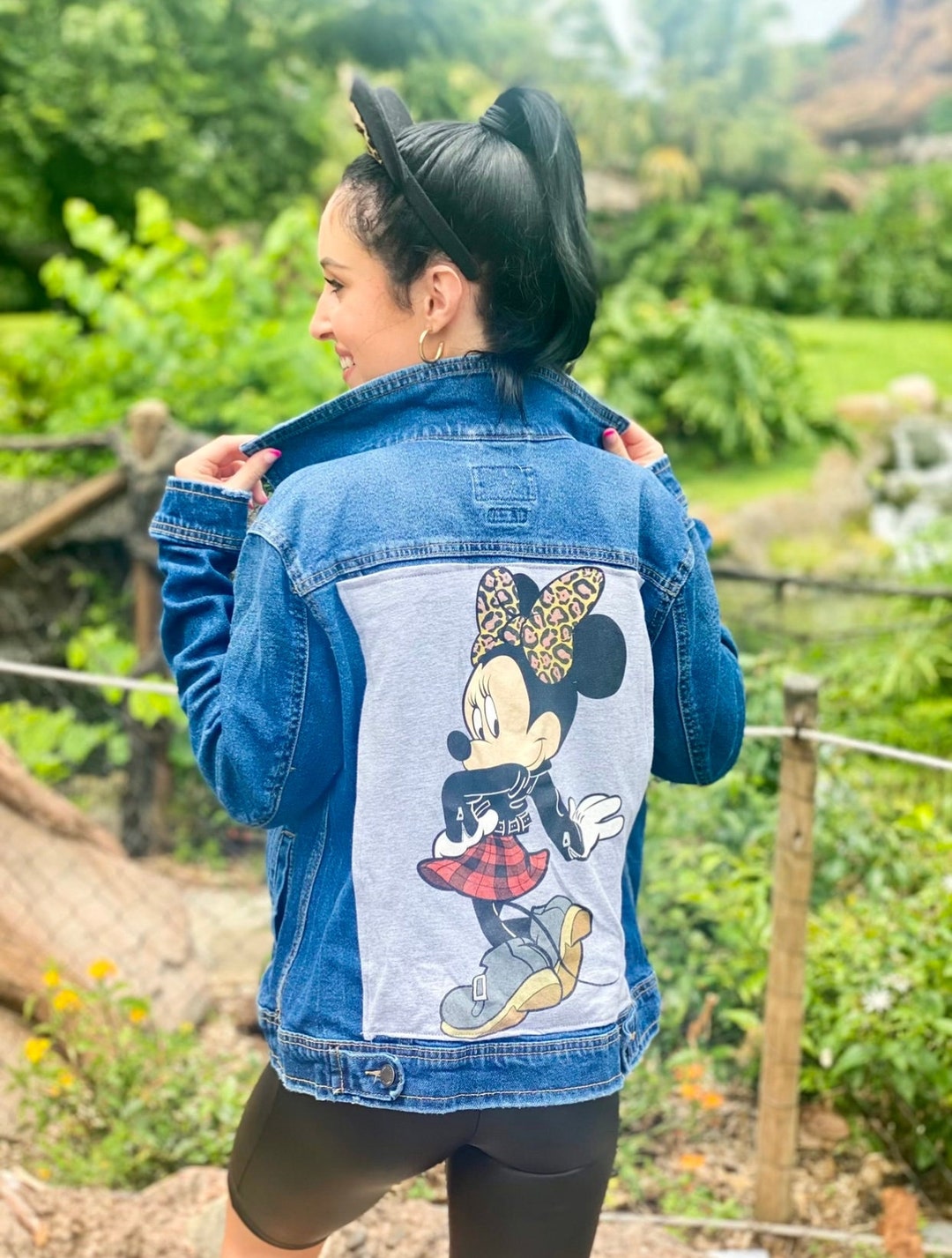 Cheetah Minnie Mouse Denim Jacket, Disney Denim Jacket, Disney Jacket ...