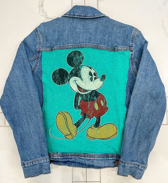 Mickey Mouse Denim Jacket Disney Denim Jacket Disney Jacket - Etsy