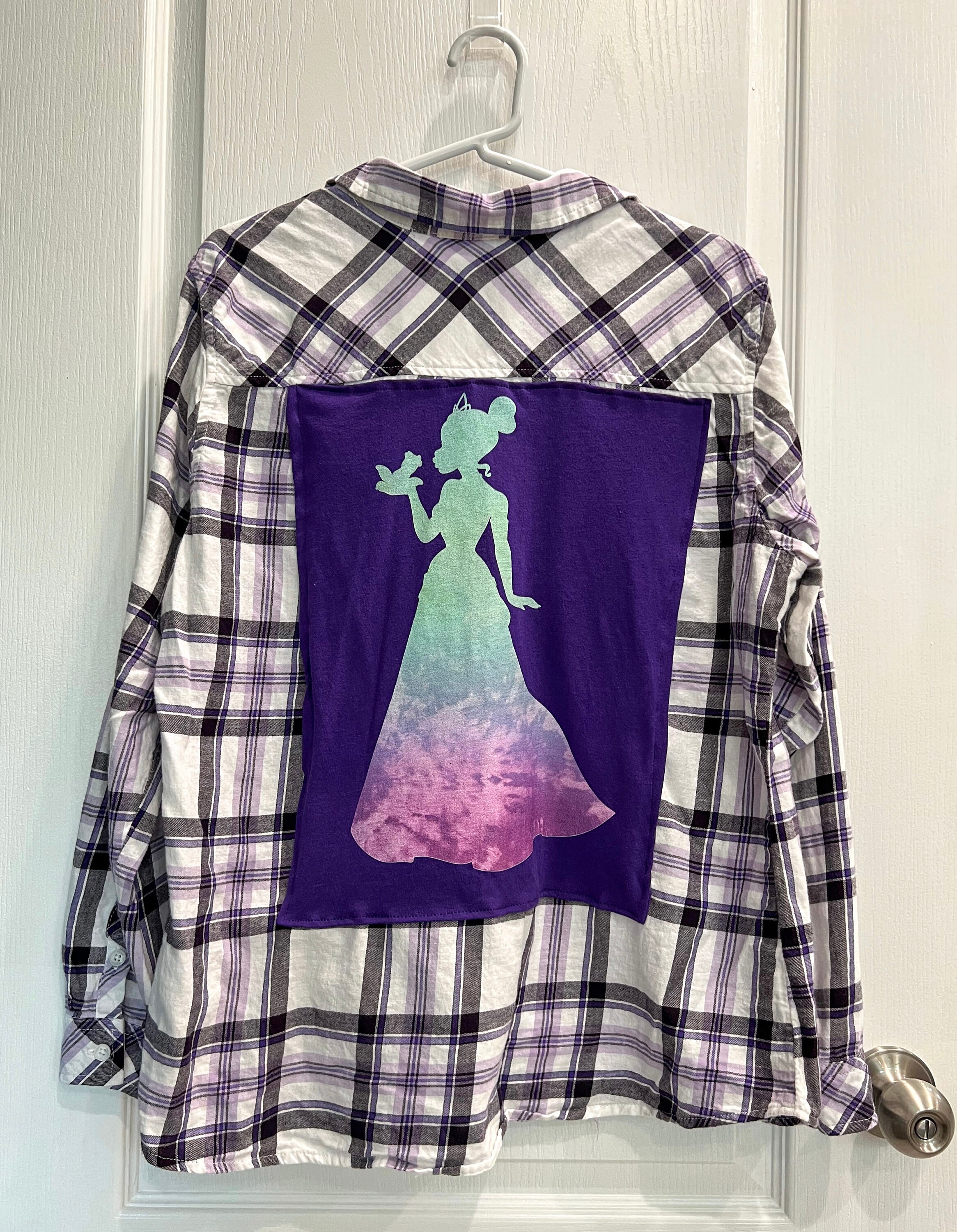 Princess Tiana Purple Plaid Flannel, Disney Flannel, Disney Jacket ...