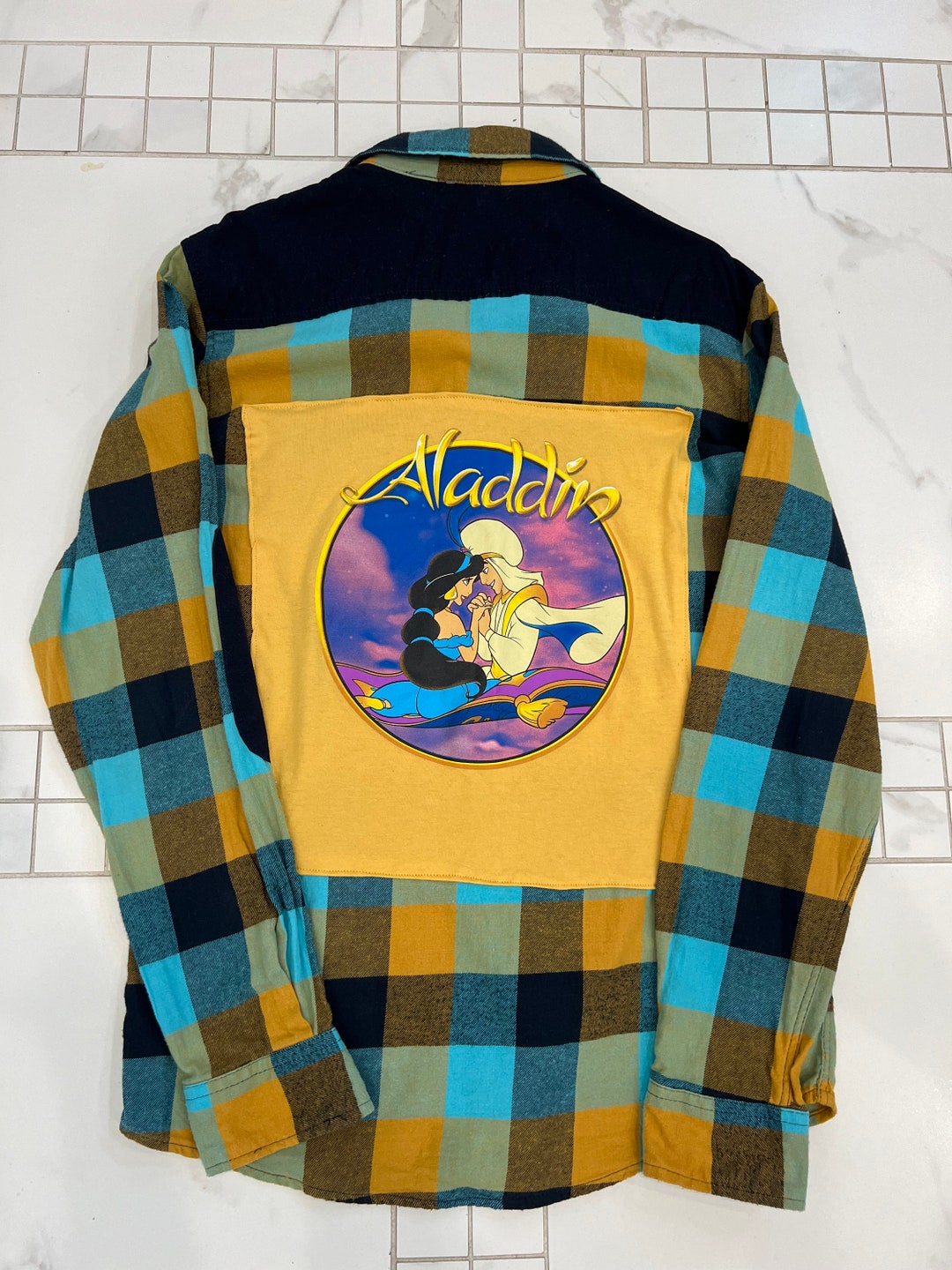 Aladdin Plaid Flannel, Disney Flannel, Disney Jacket, Walt Disney World ...
