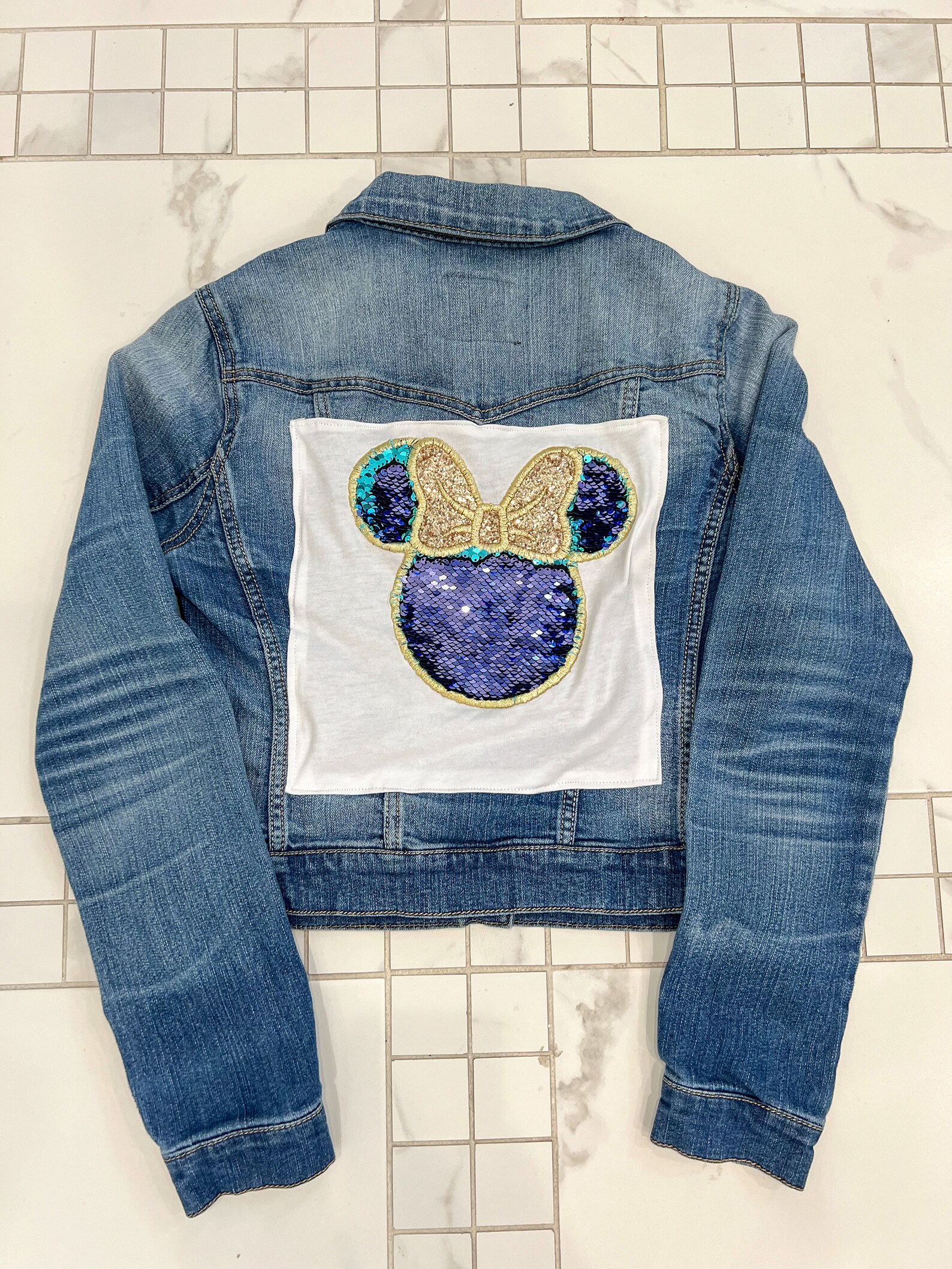 Minnie Mouse Denim Jacket, Disney Denim Jacket, Disney Jacket, Minnie ...