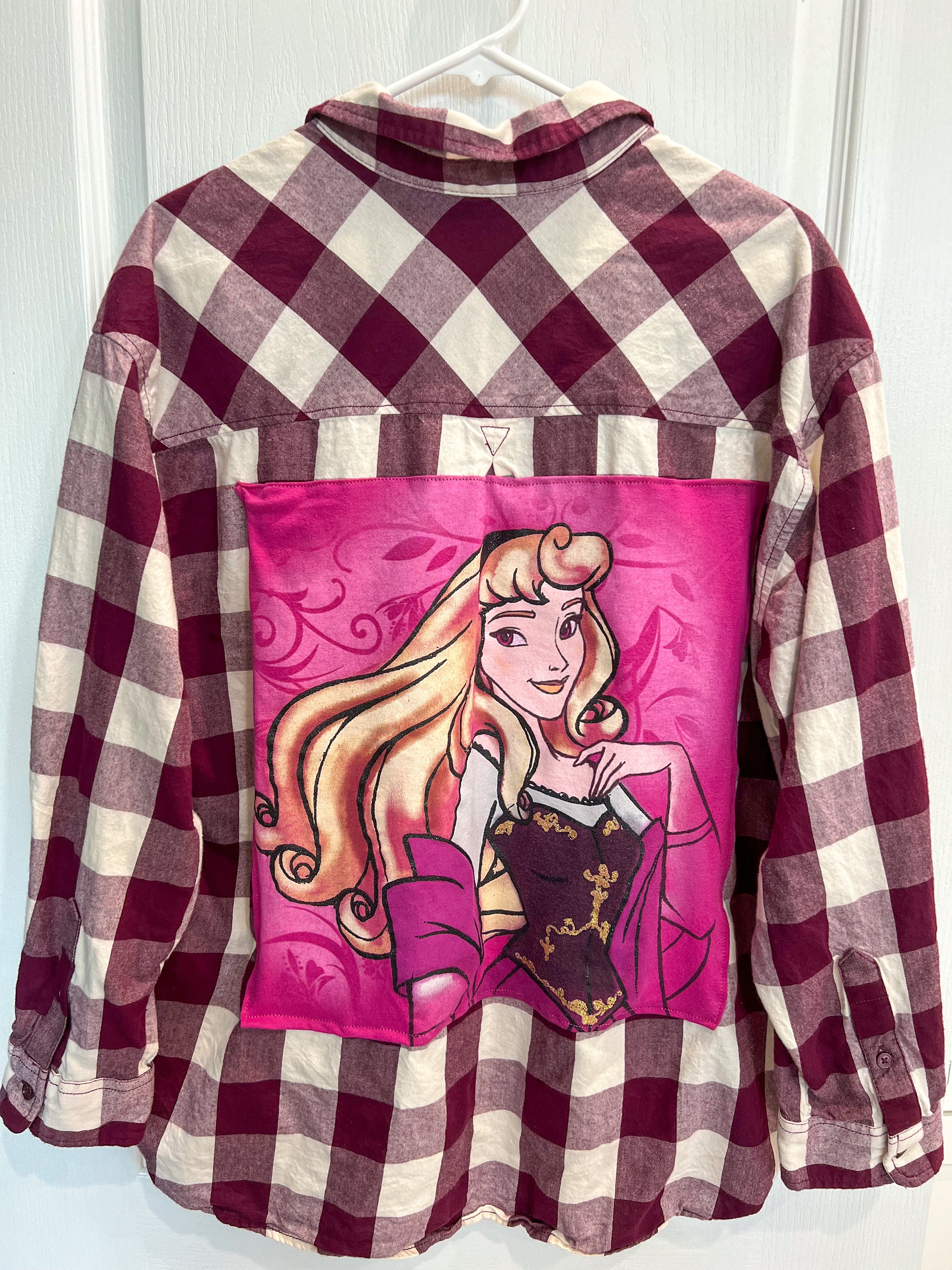 Princess Aurora Plaid Flannel, Disney Flannel, Disney Jacket, Sleeping ...