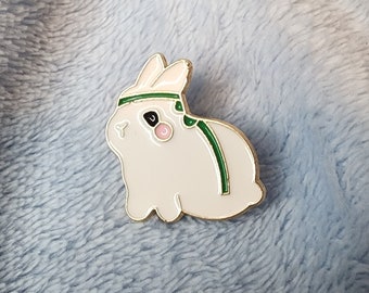 White Bunny Enamel Pin, All Ears Bunny, White Rabbit Pin, Bunny Art ...