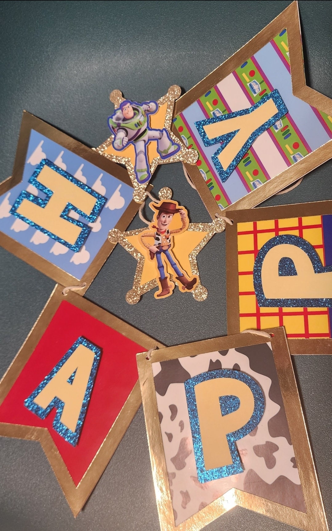 Toy Story Happy Birthday Banner, Wood Birthday Banner, Cowboy Birthday ...